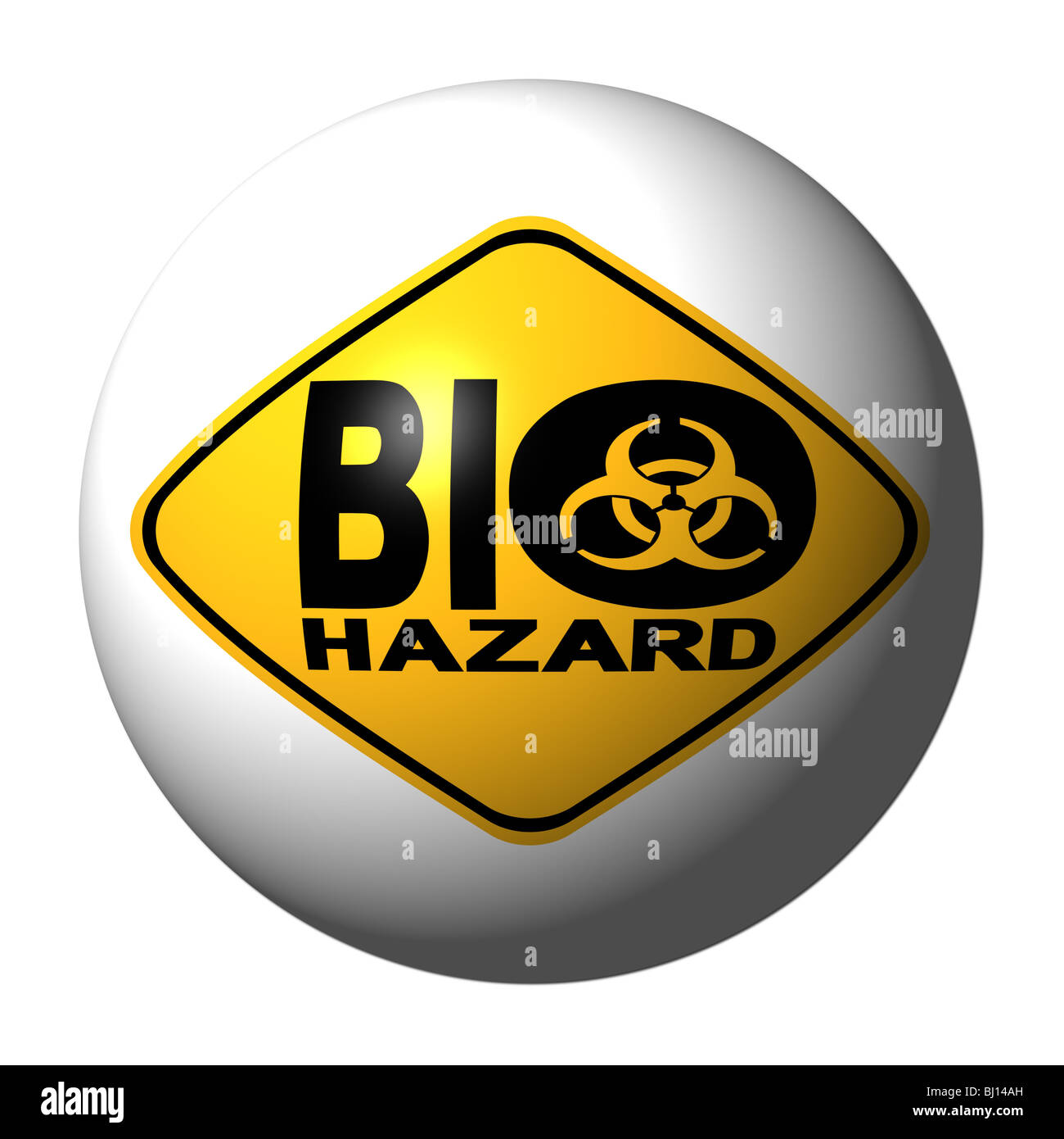 danger biohazard sphere sign illustration Stock Photo - Alamy
