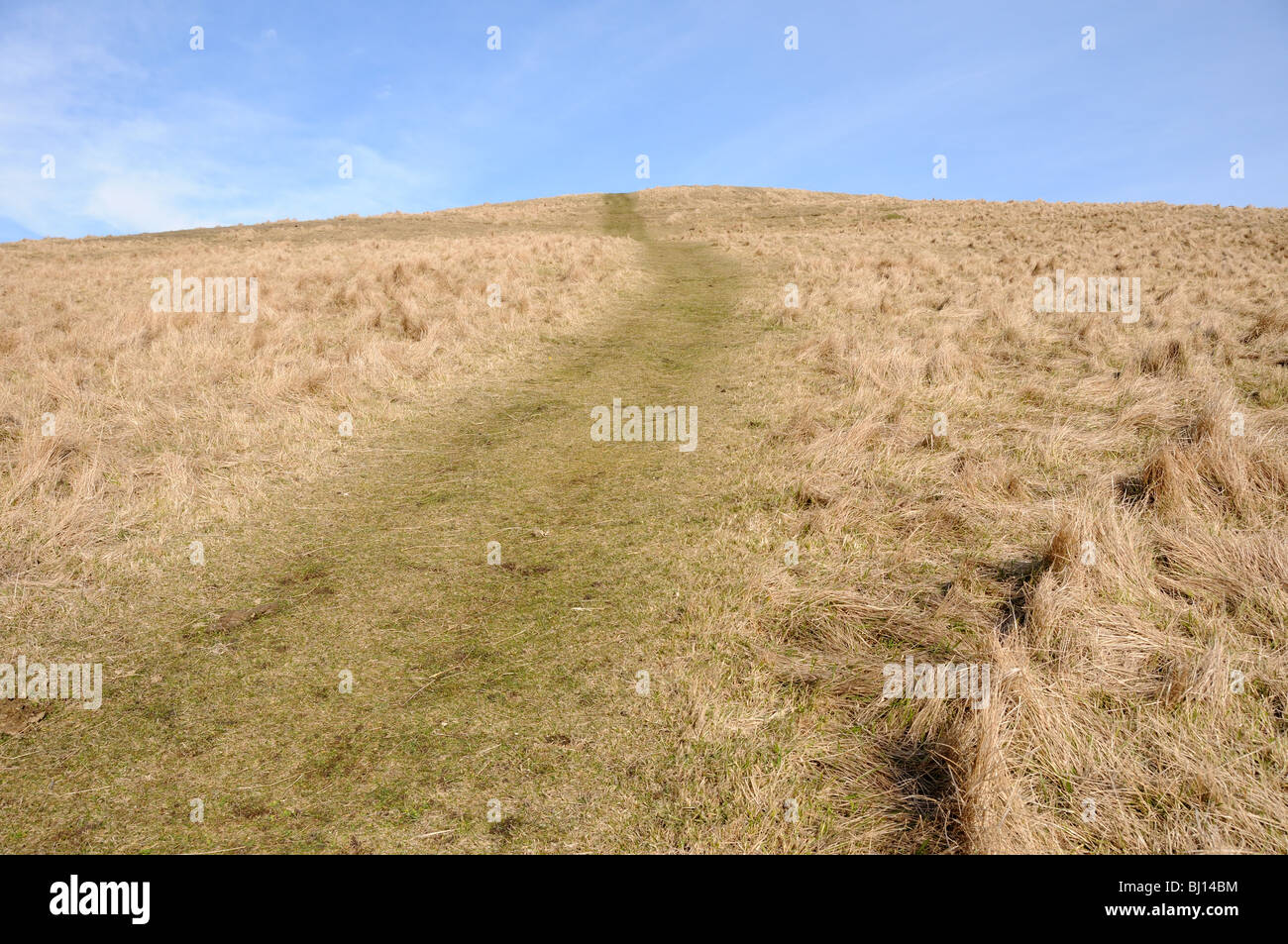 Hill path blue sky hi-res stock photography and images - Alamy