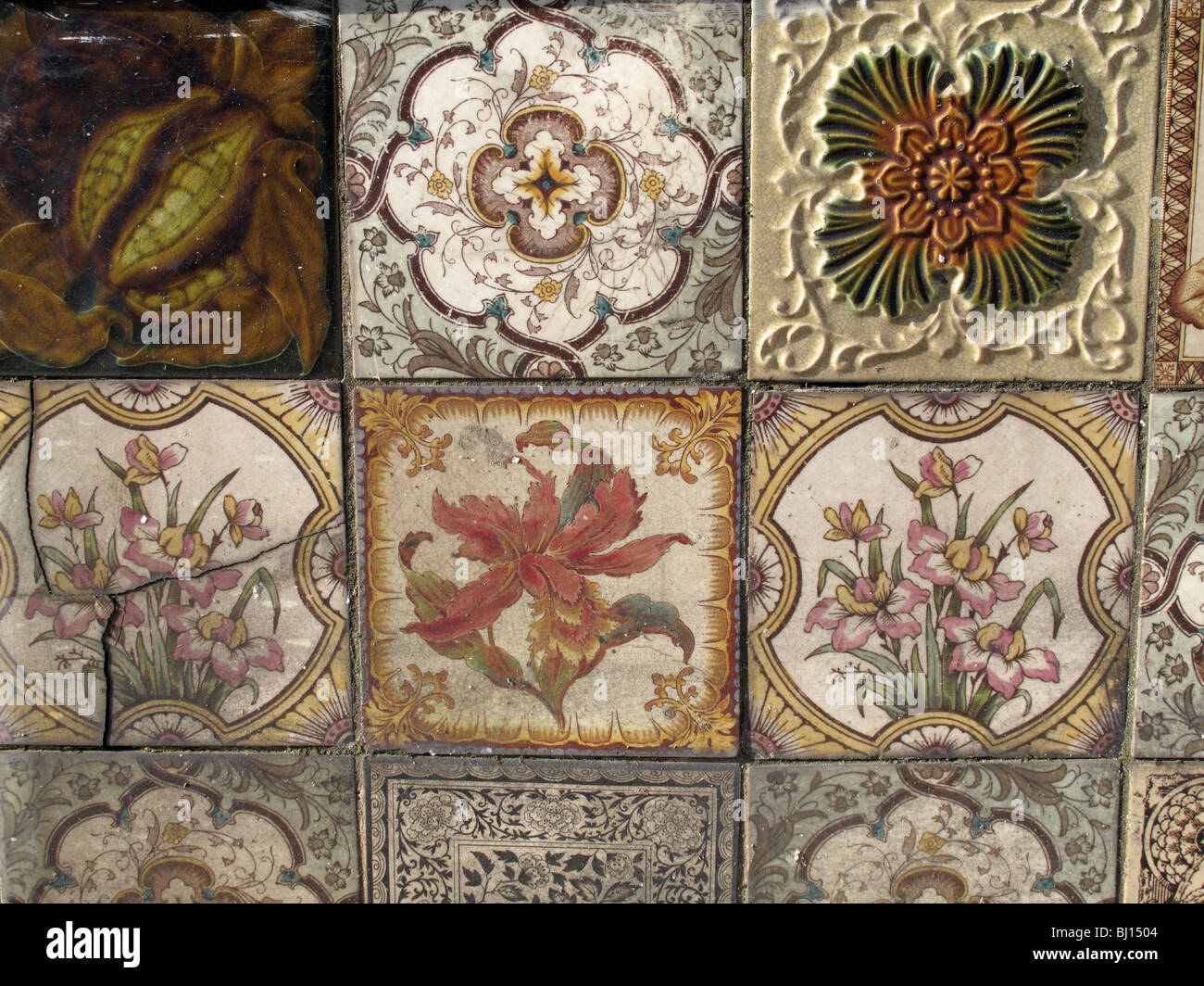 Old decorative tiles Stock Photo - Alamy
