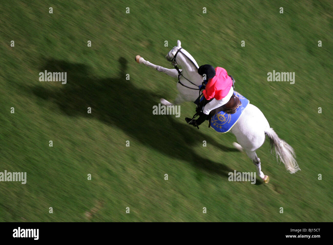 Aerial view horse rider galloping hi-res stock photography and images ...