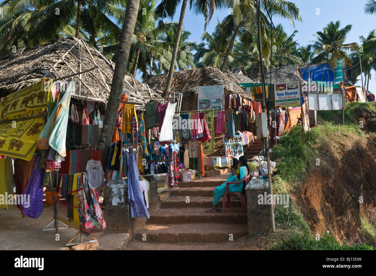 Shops on cliff top path Varkala Kerala India Stock Photo - Alamy Shops on cliff top path Varkala Kerala India Stock Photo - Alamy