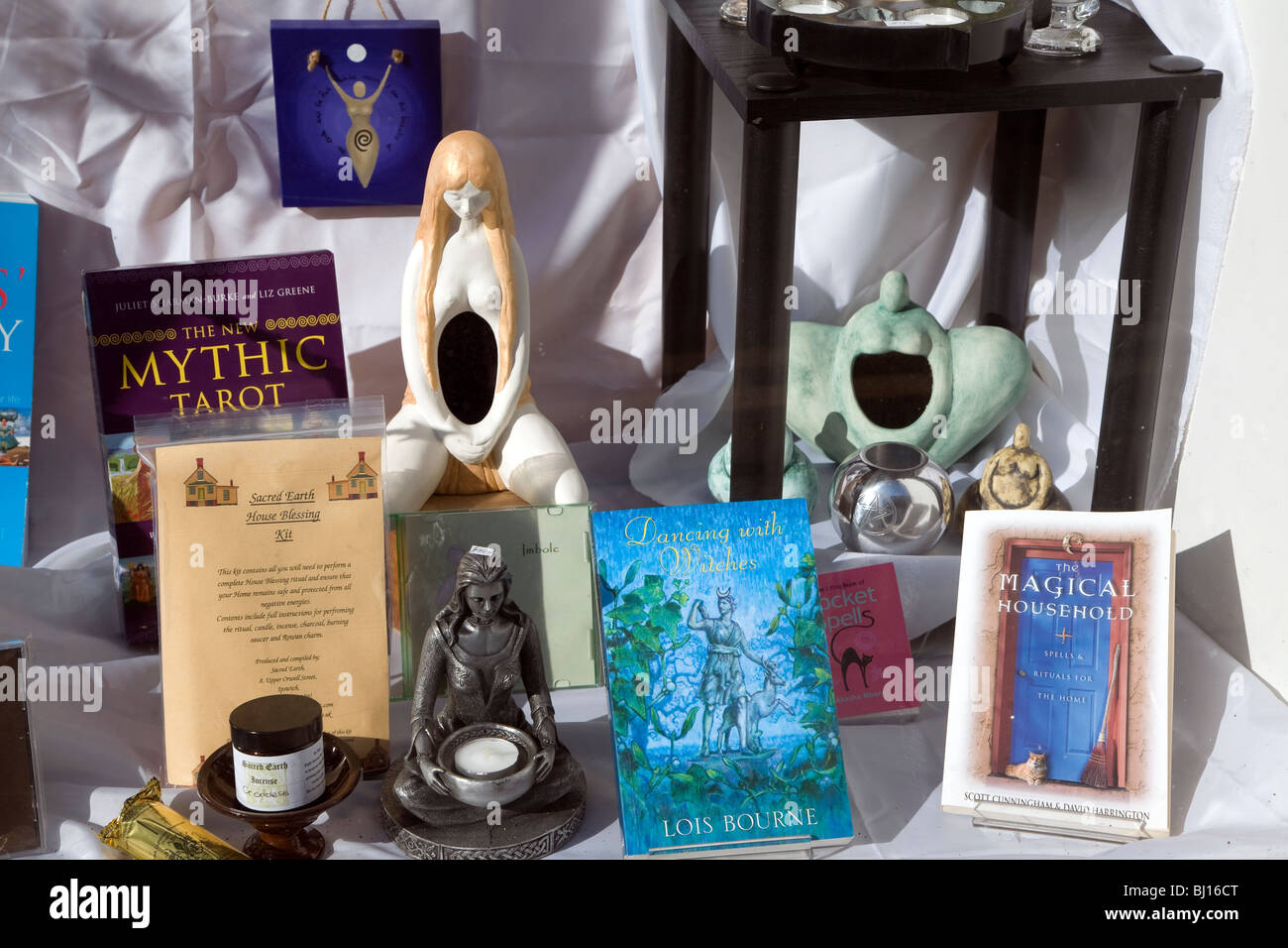 Window display in alternative mystical shop Stock Photo - Alamy