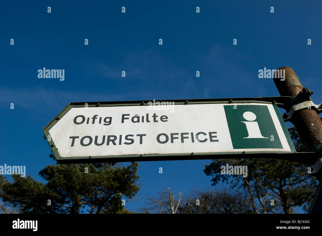 Irish tourist office sign Stock Photo - Alamy