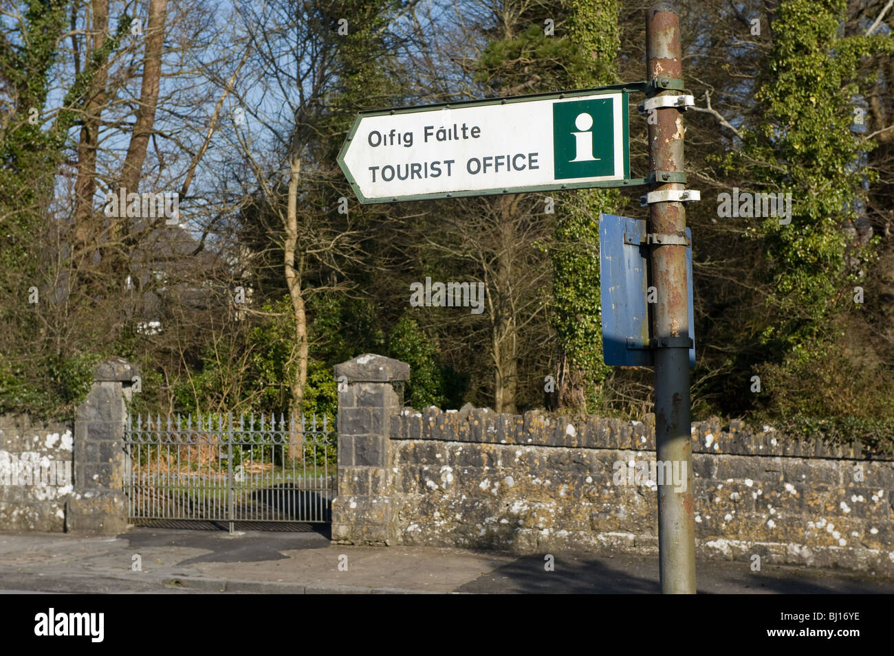 Irish tourist office sign Stock Photo - Alamy