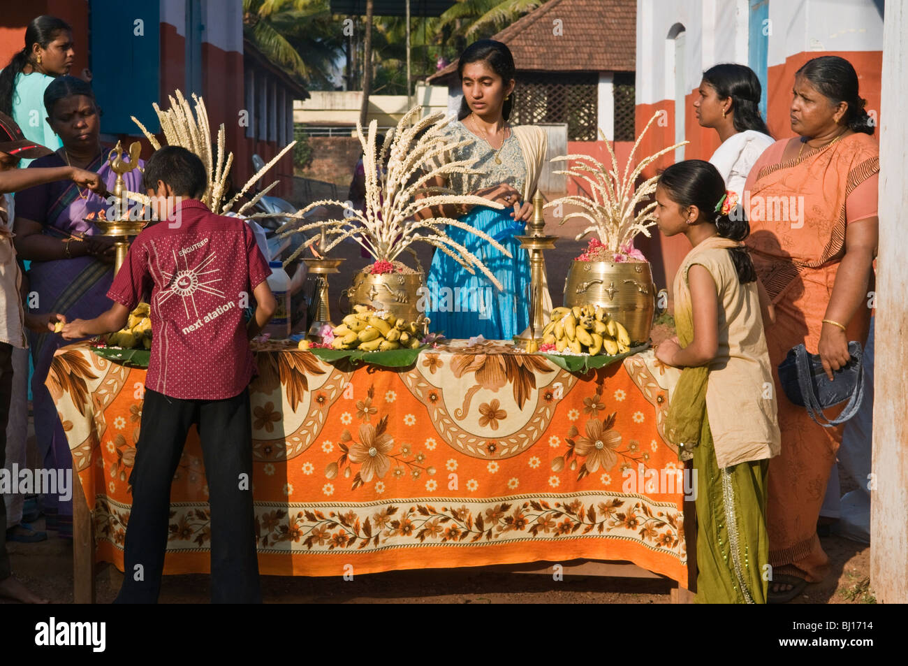 Offerings at Edava temple festival Varkala Kerala India Stock Photo - Alamy