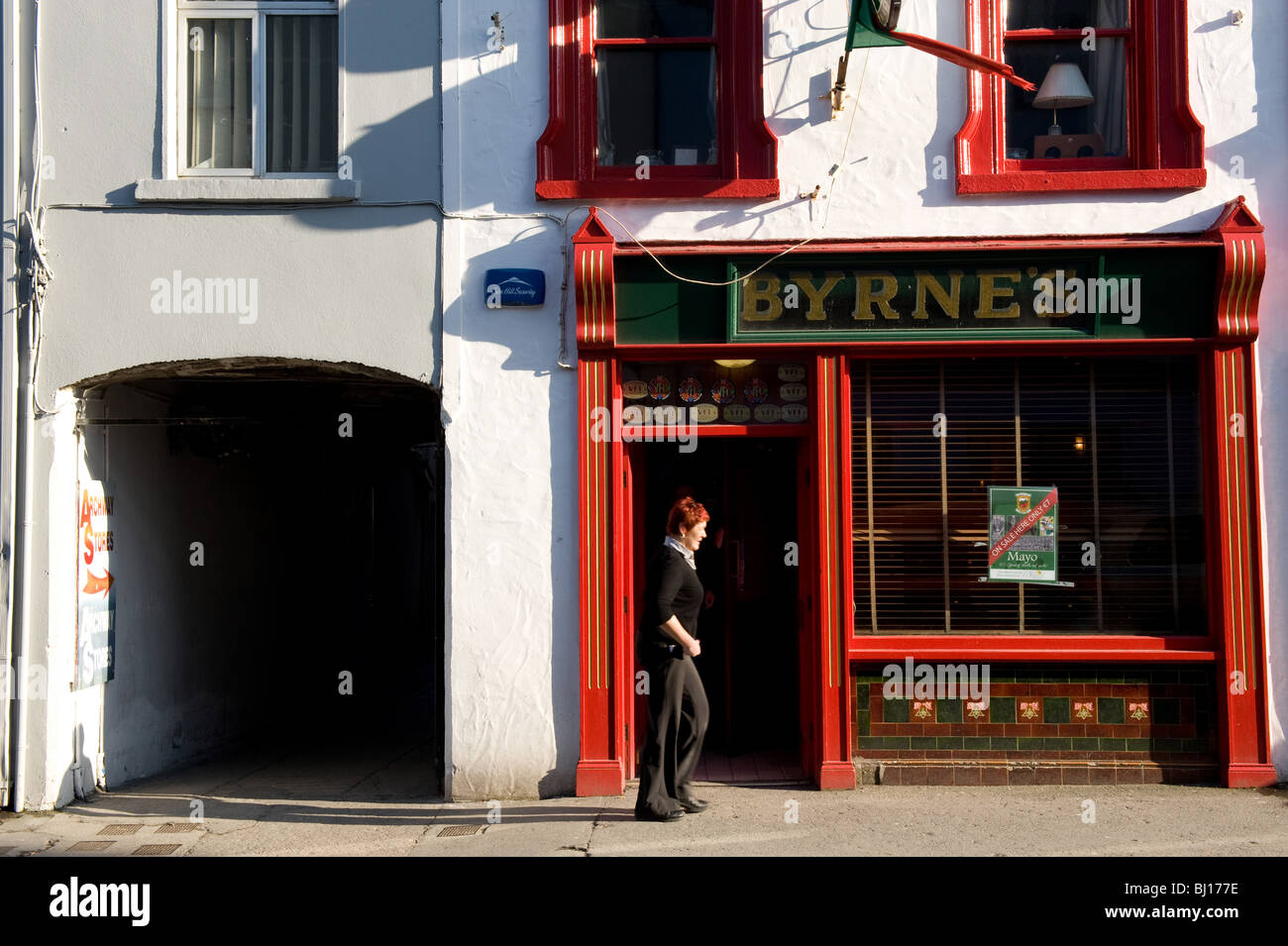 Byrne's Pub, Market Street, Castlebar, Co. Mayo, Ireland Stock Photo ...