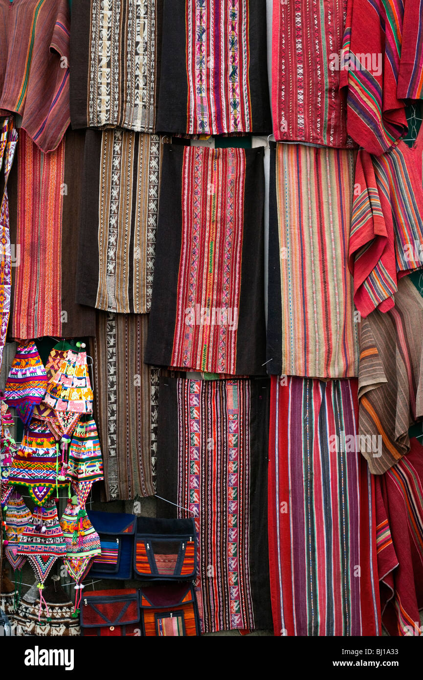 Garments and fabrics in Peruvian and Bolivian patterns and colours ...