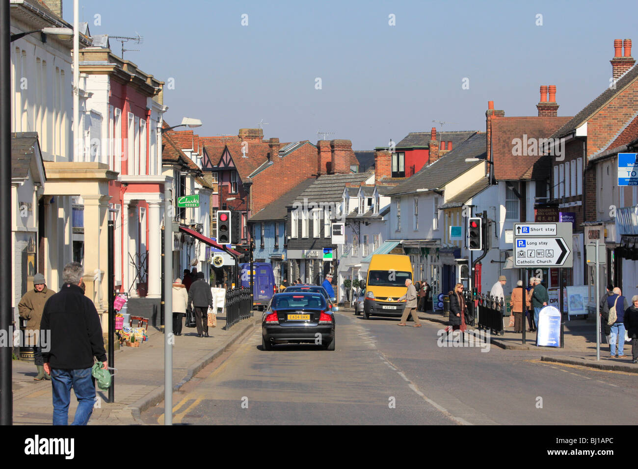 Great Dunmow Town Centre High Street, Essex, England Stock Photo - Alamy