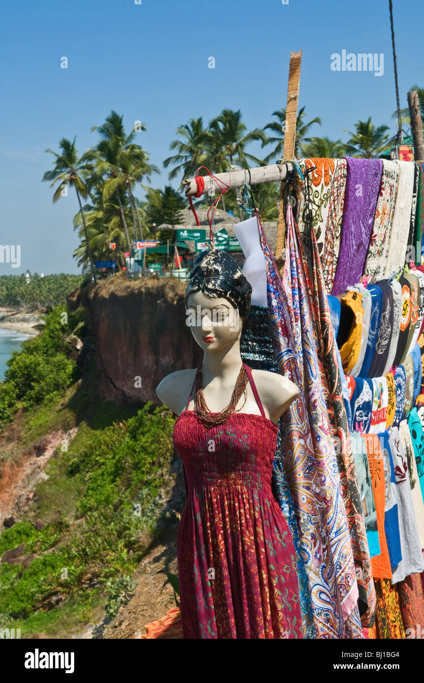Colourful clothes for sale Varkala Kerala India Stock Photo - Alamy