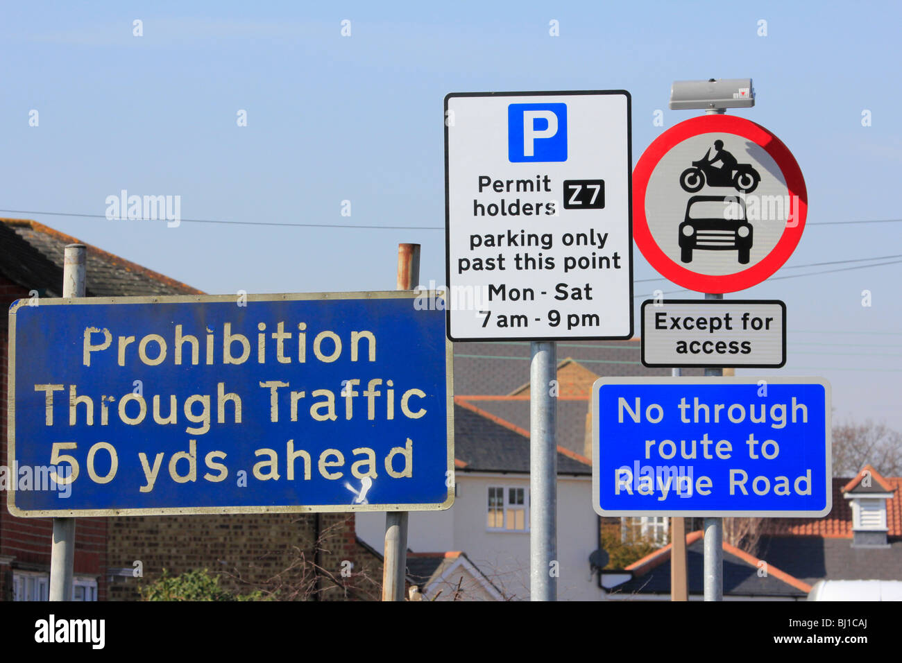 Too many road signs hi-res stock photography and images - Alamy