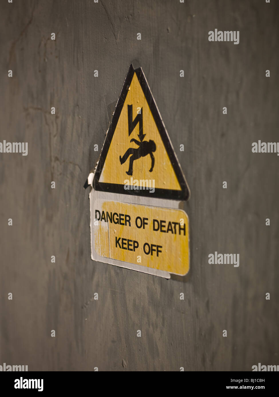 Danger of Death Sign Stock Photo - Alamy