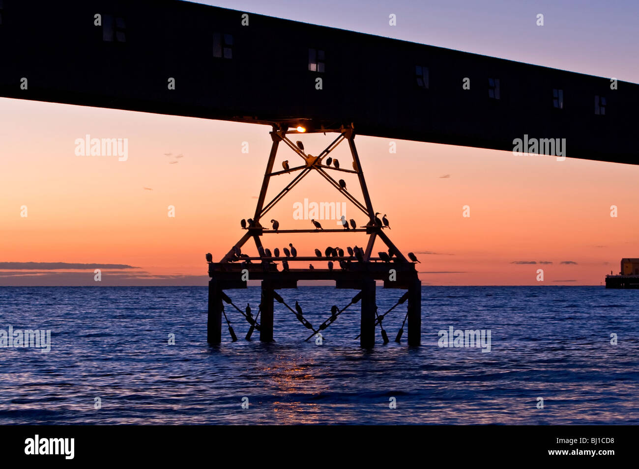 Wallaroo Jetty at Sunset Stock Photo - Alamy