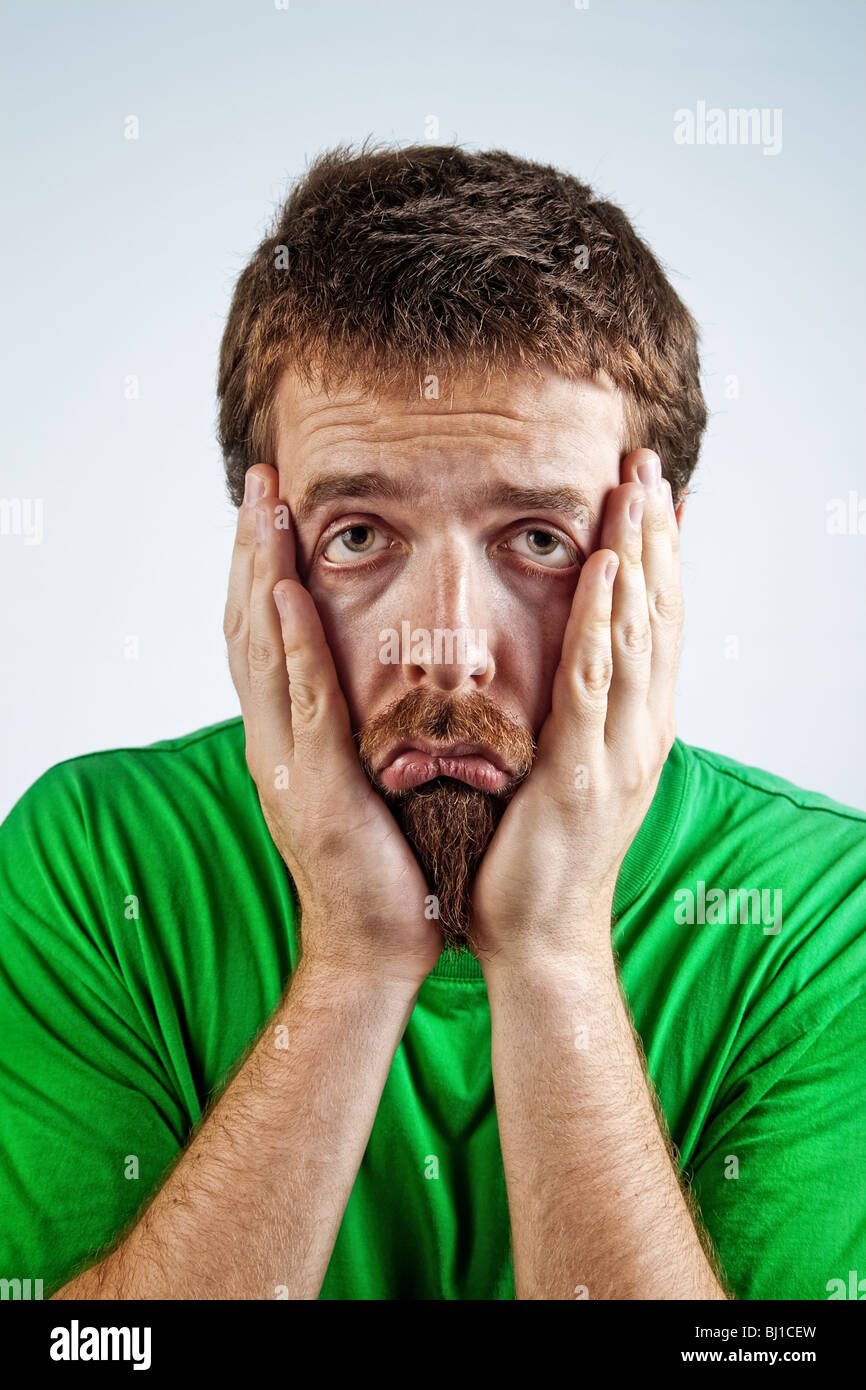Portrait of sad unhappy bored depressed man Stock Photo - Alamy