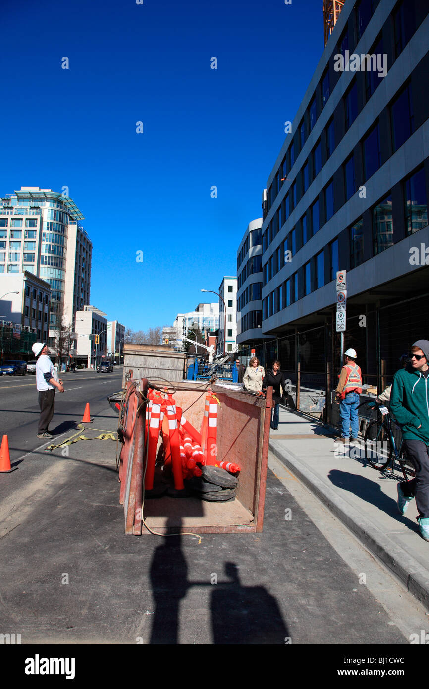 Work zone street hi-res stock photography and images - Alamy