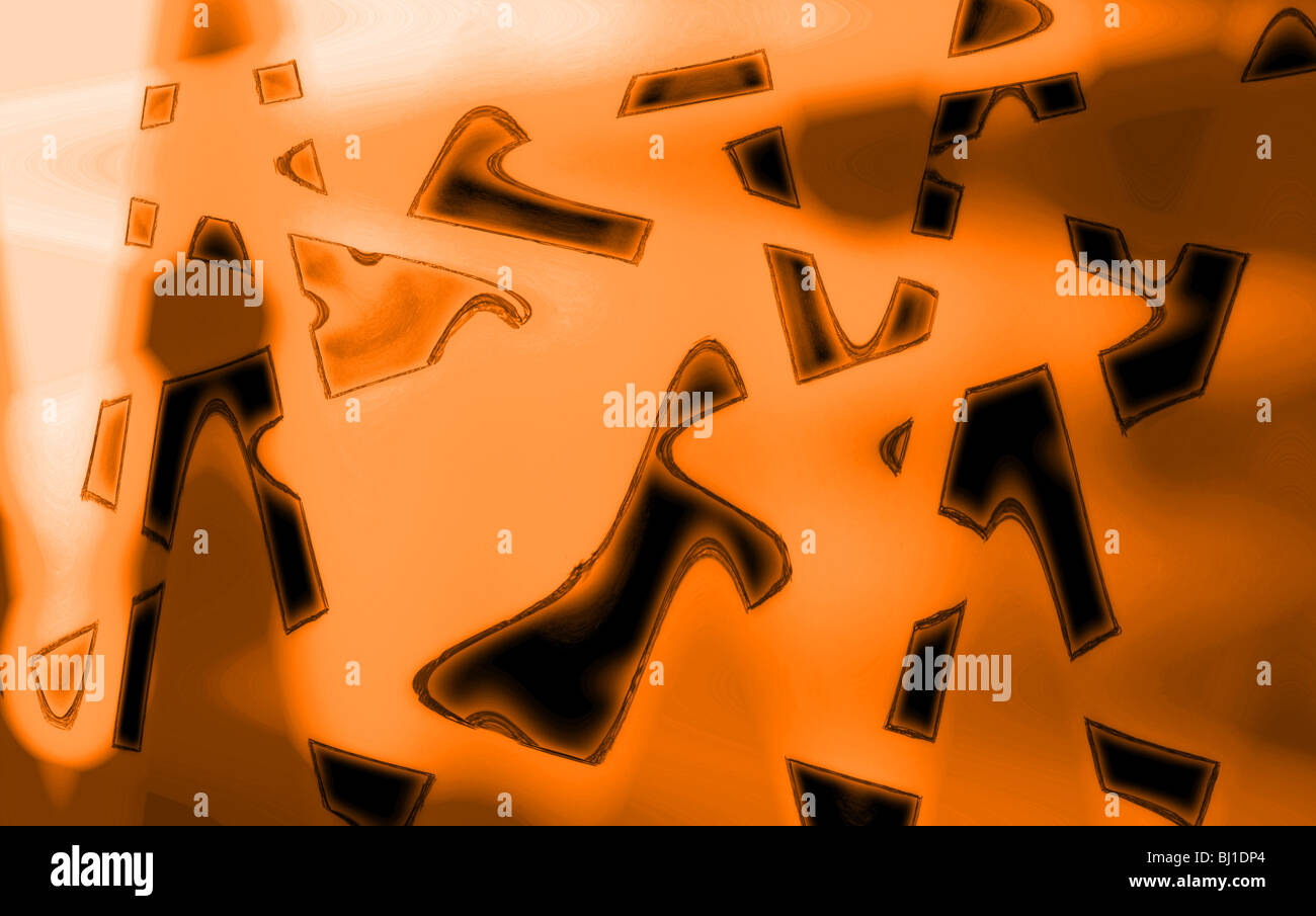Fine Art illustration of orange light and shadow Stock Photo - Alamy