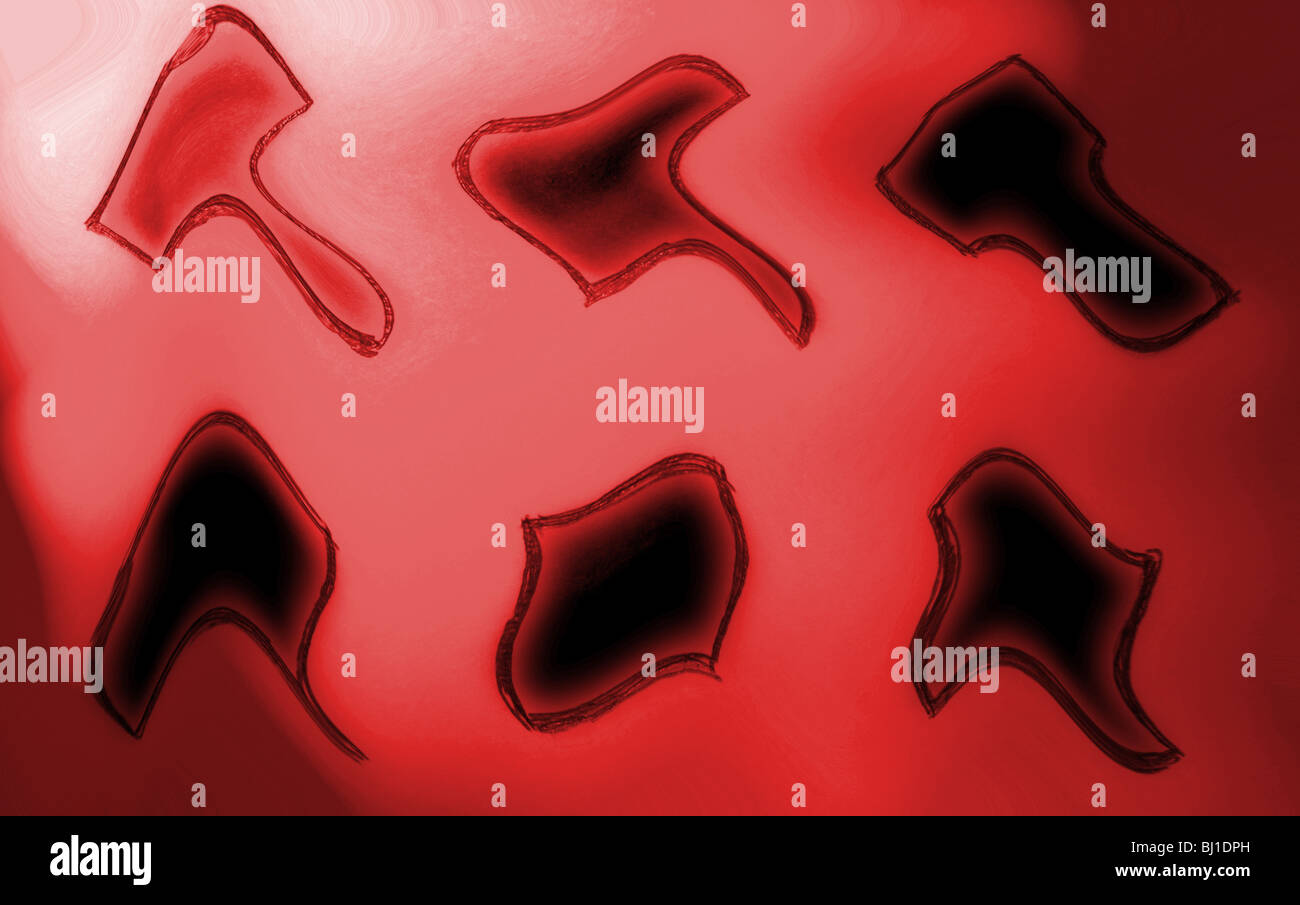 Fine Art illustration of red light and shadow Stock Photo - Alamy