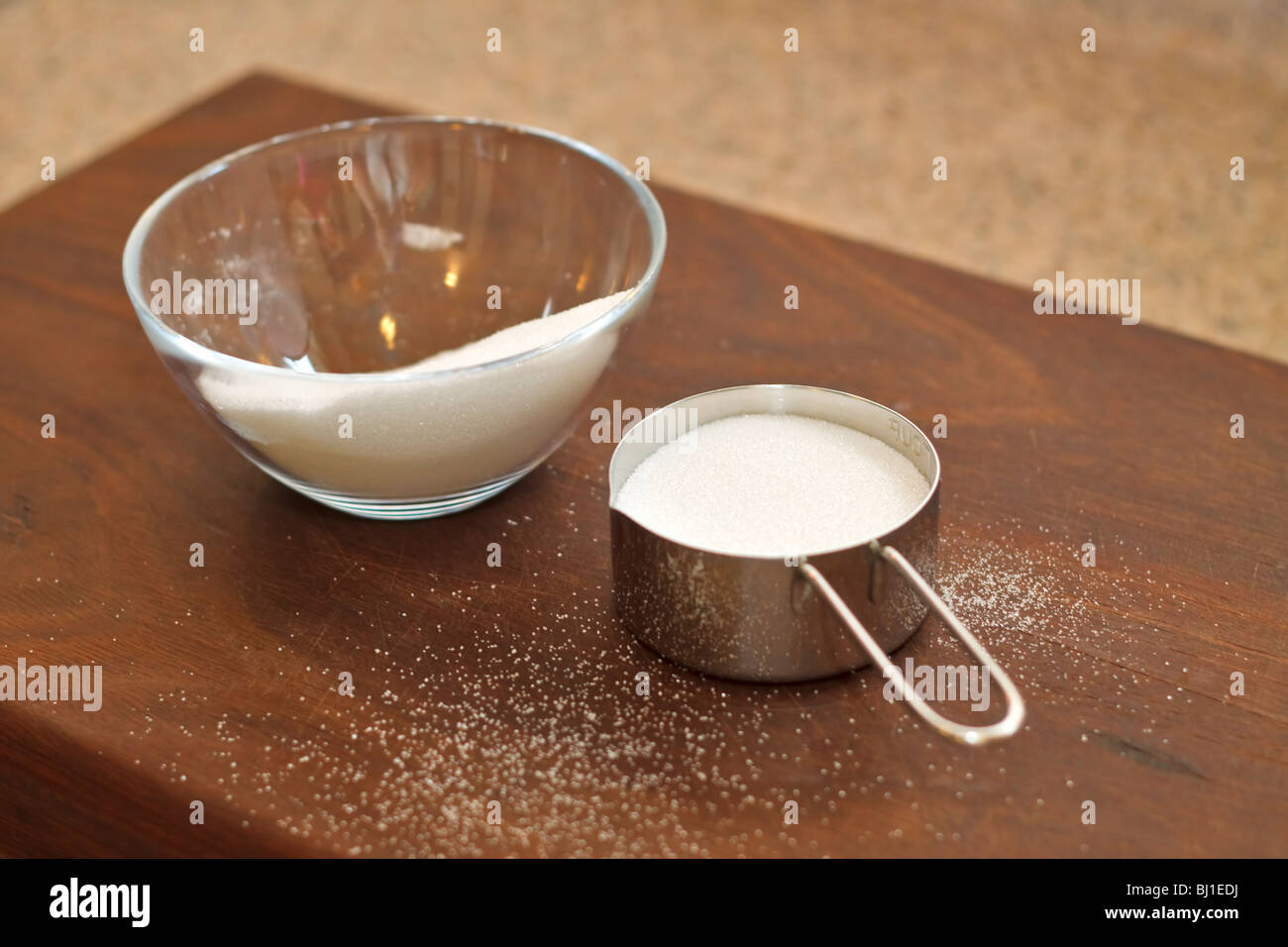 Fine granulated sugar for baking Stock Photo - Alamy