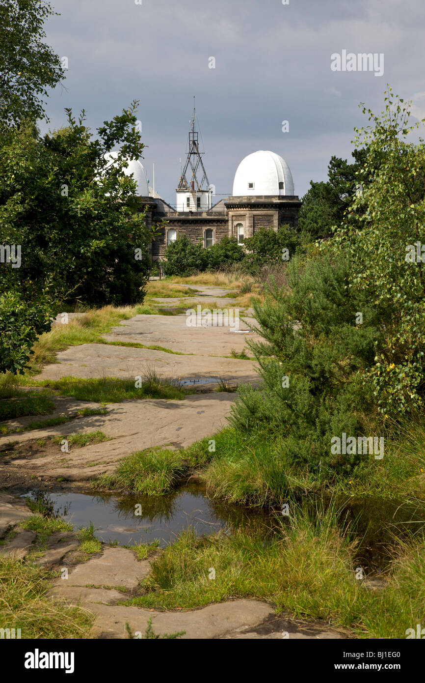 path on Bidston Hill leading to the old Bidston Observatory and ocean ...