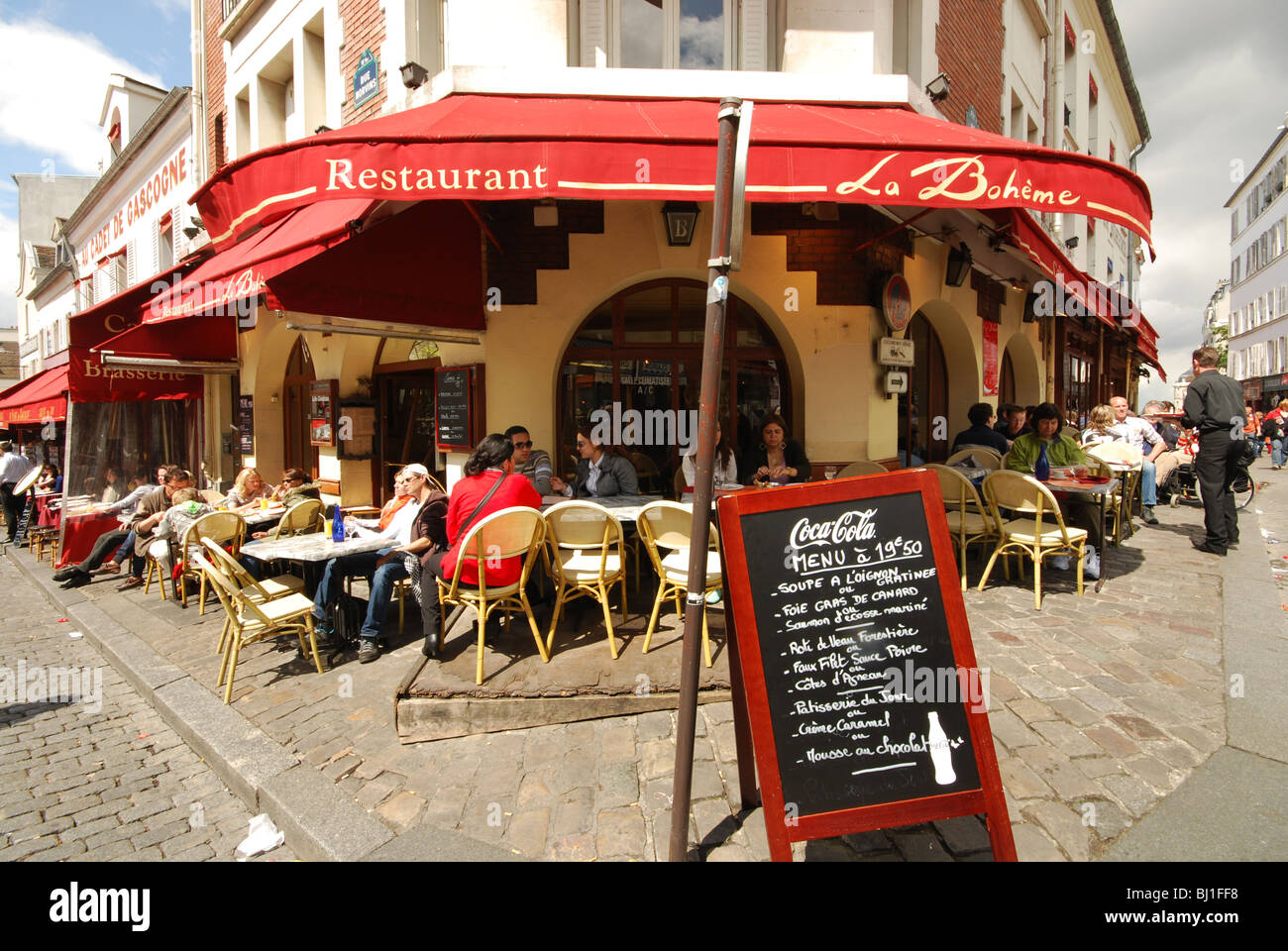 restaurant La Boheme Montmartre Paris France Stock Photo - Alamy