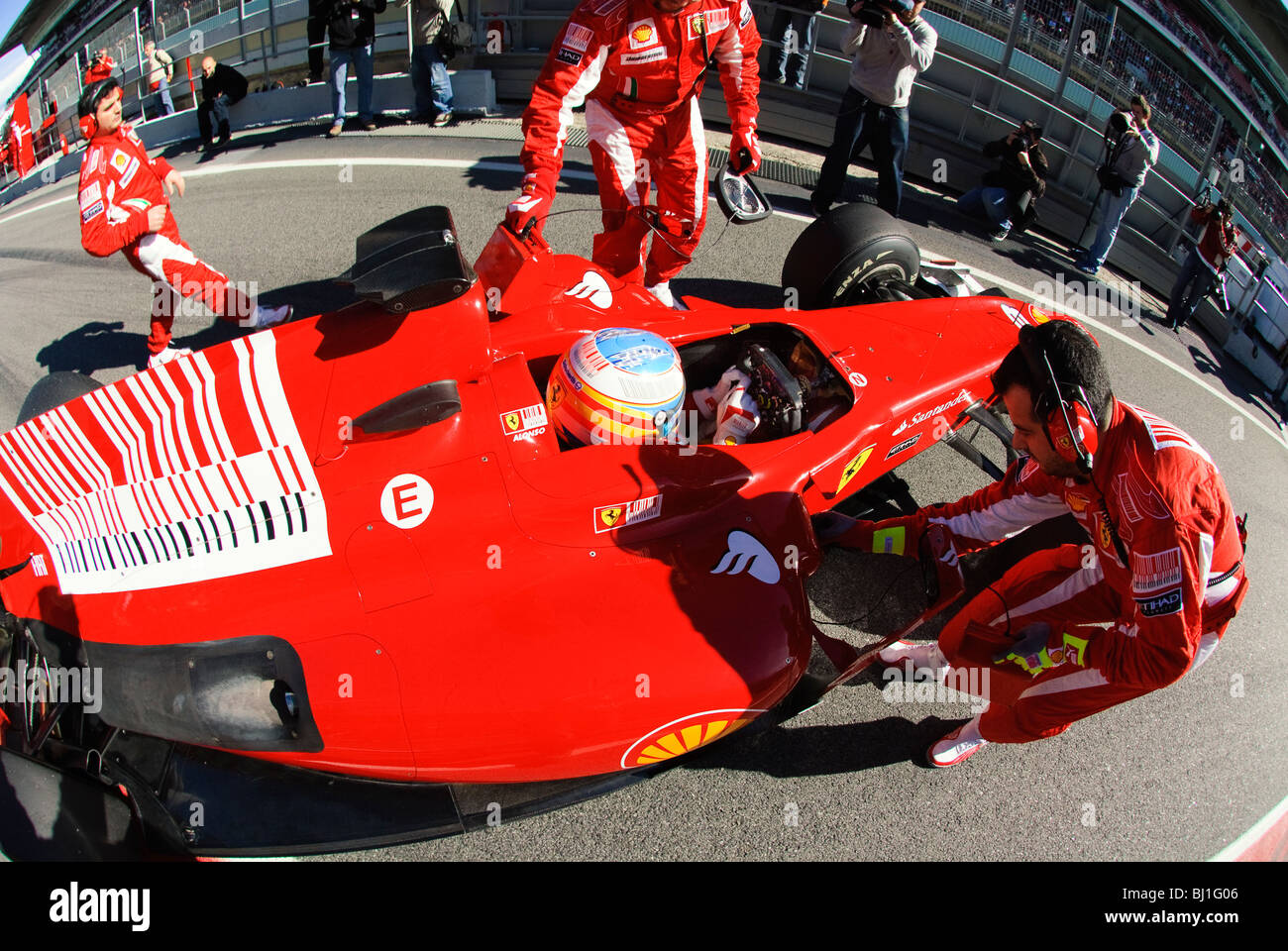 Fernando ALONSO (ESP) in the Ferrari F10 race car during Formula 1 ...