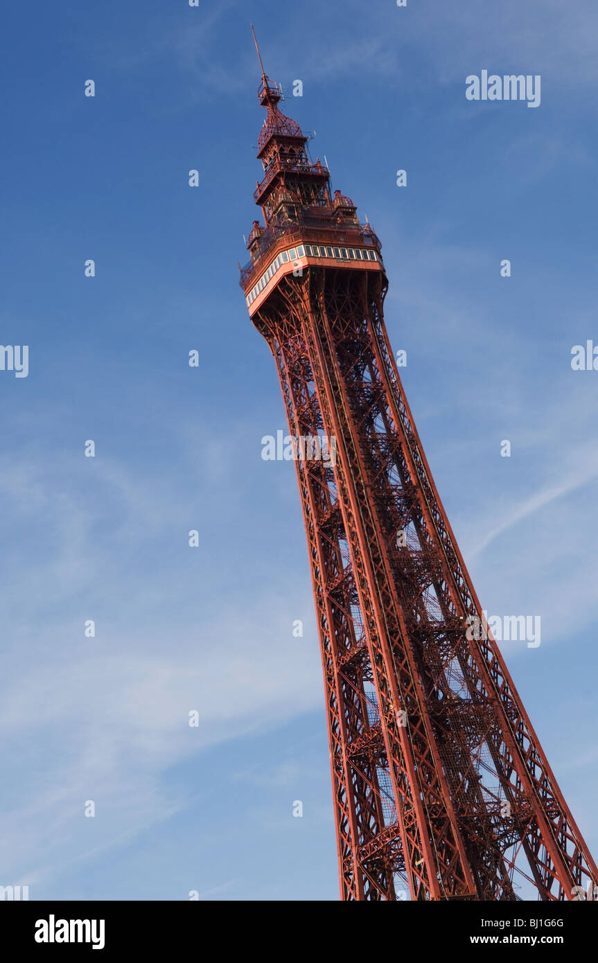 Blackpool Tower, the piers and the Pleasure Beach are the landmarks of ...