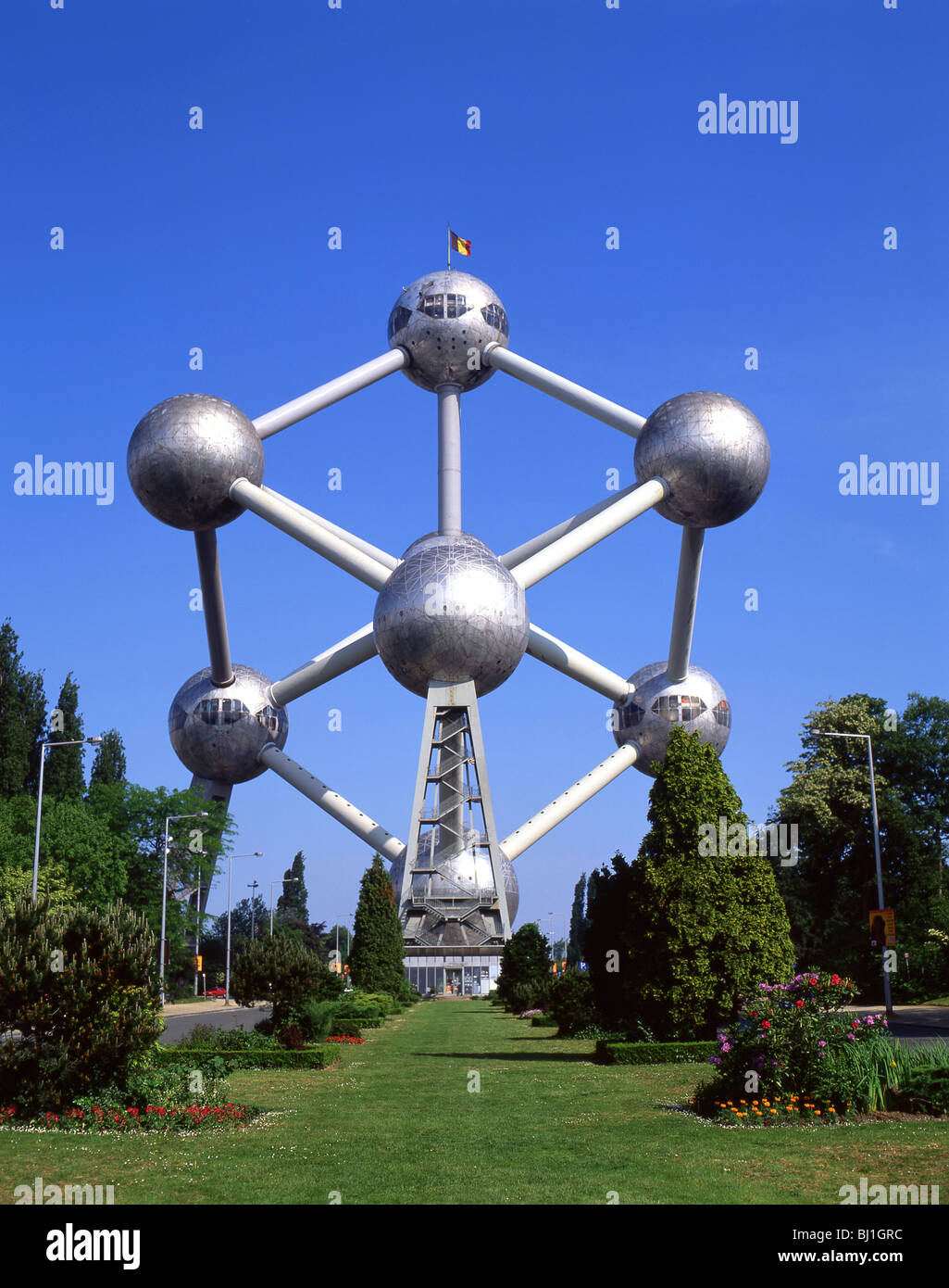 The Atomium from Heysel Park, Heysel, City of Brussels (Bruxelles ...