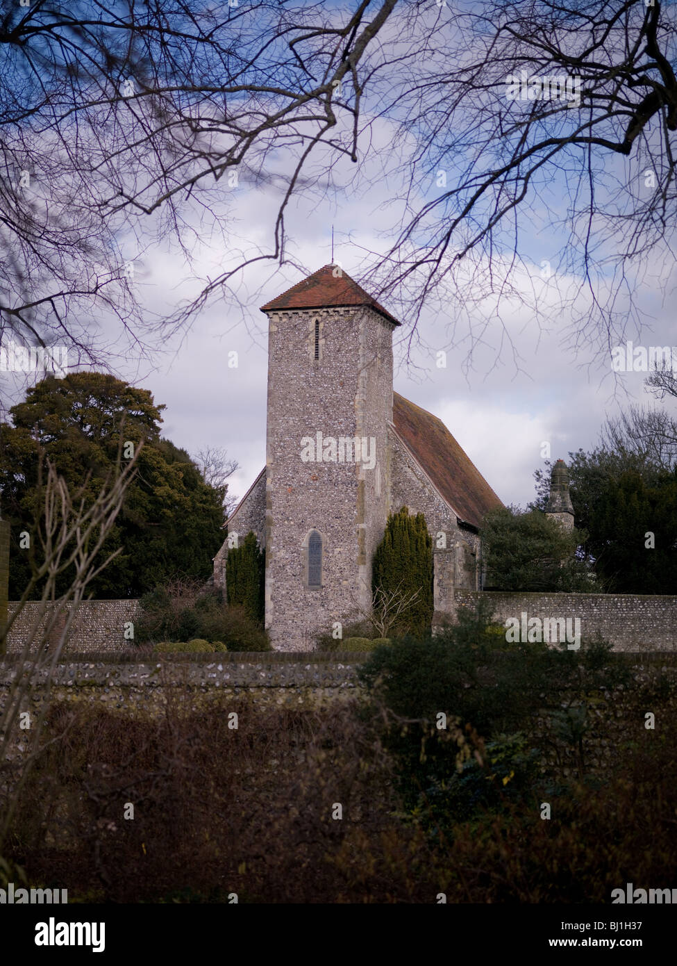 A Norman church in the countryside Stock Photo - Alamy