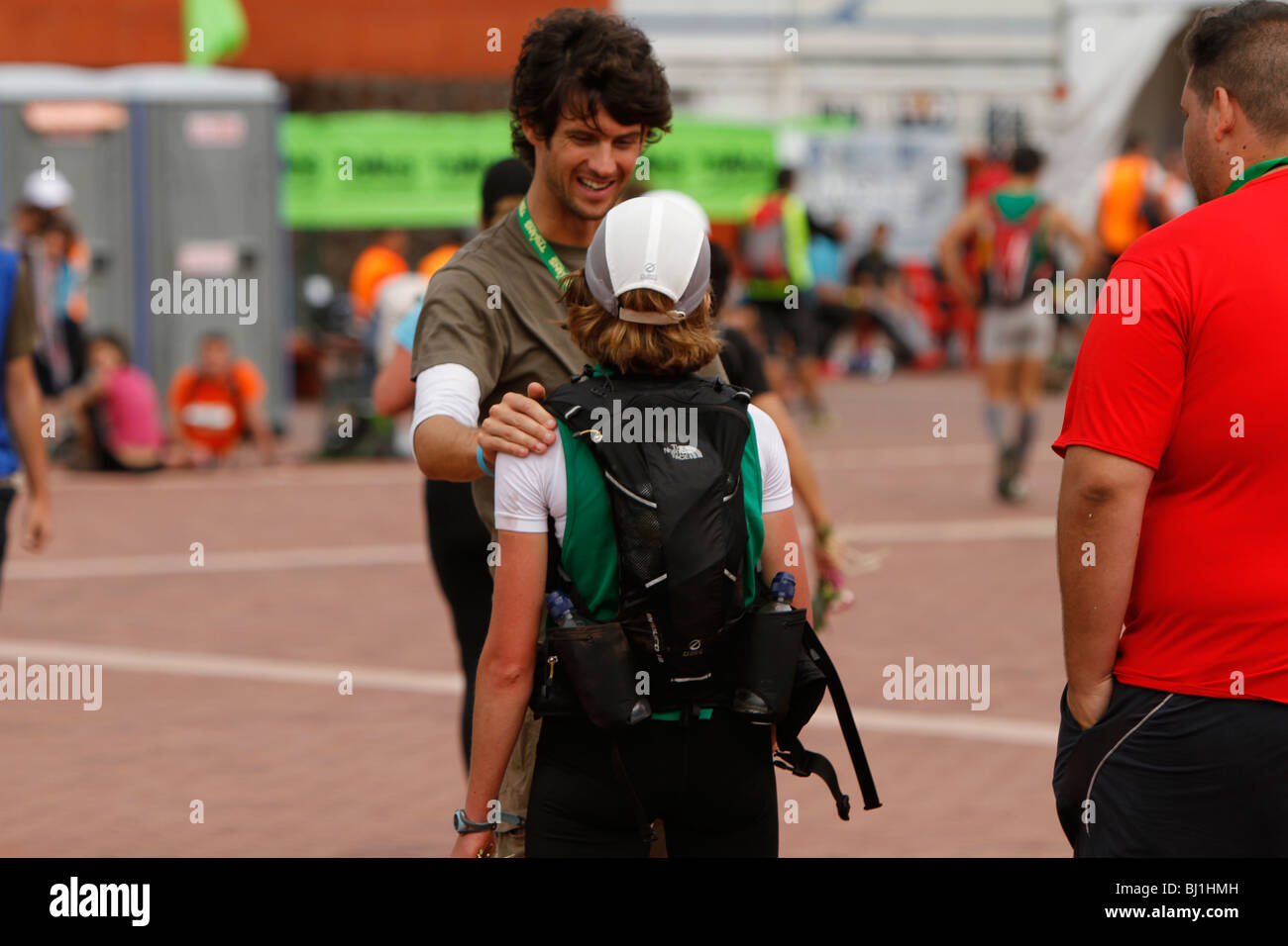 Elisabeth Lizzy Hawker running the 123km Trans Gran Canaria cross ...