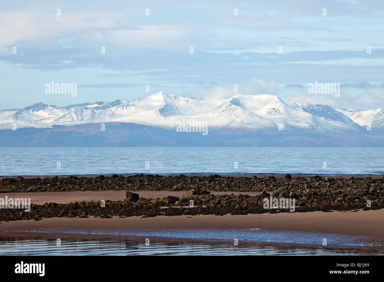 The Isle of Arran, in the Firth of Clyde off Scotland's West Coast, as ...