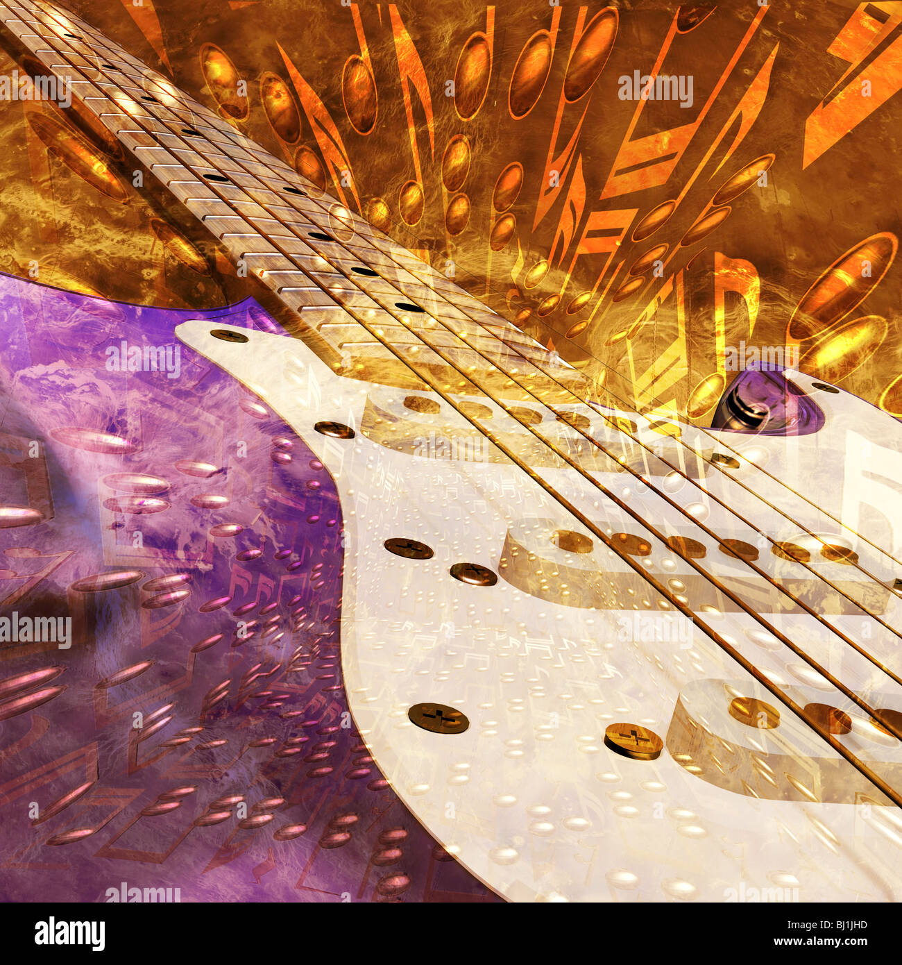 abstract musical background electric guitar Stock Photo - Alamy