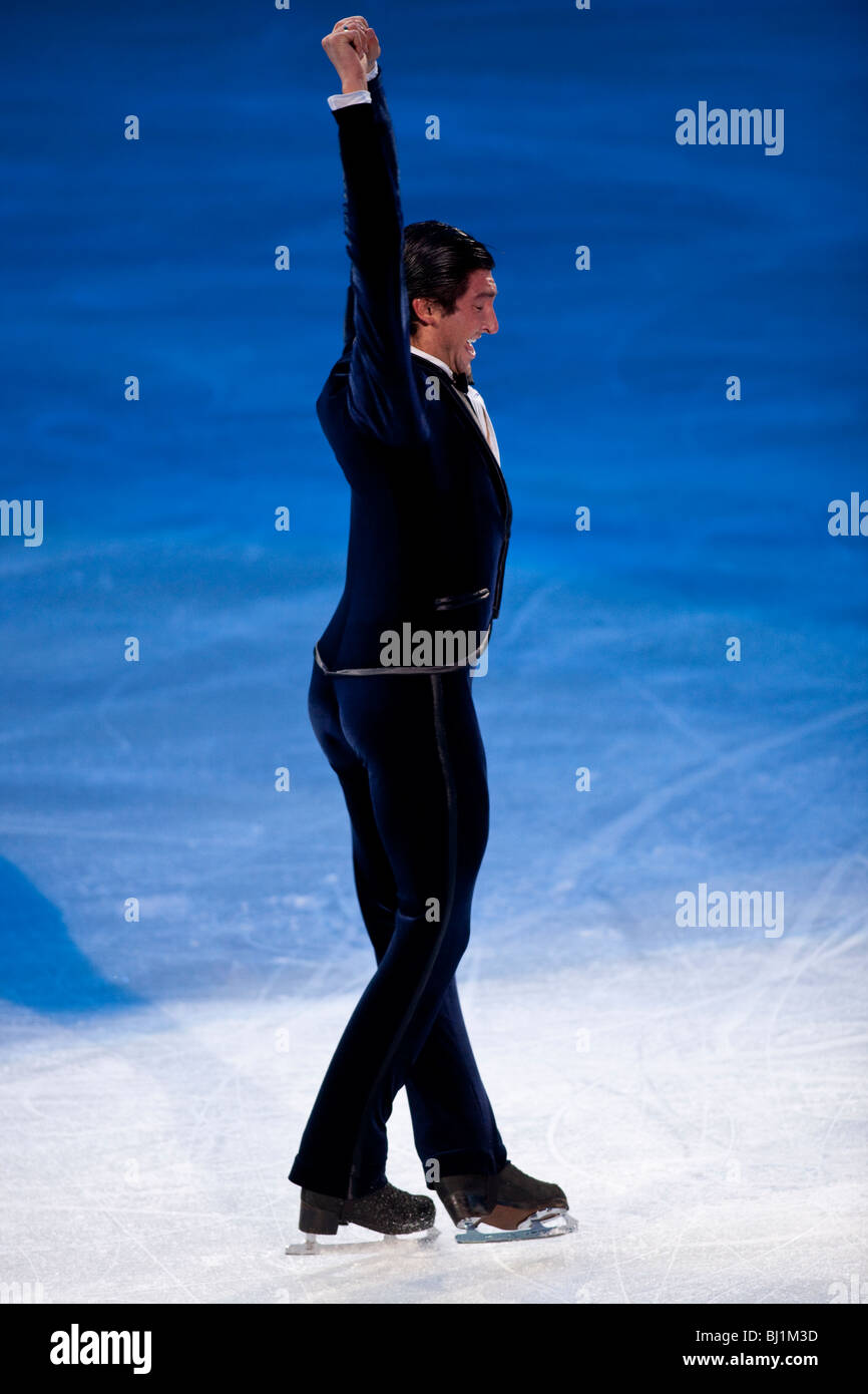 Evan Lysacek (USA), Men's gold medalist, during the Figure Skating Gala ...