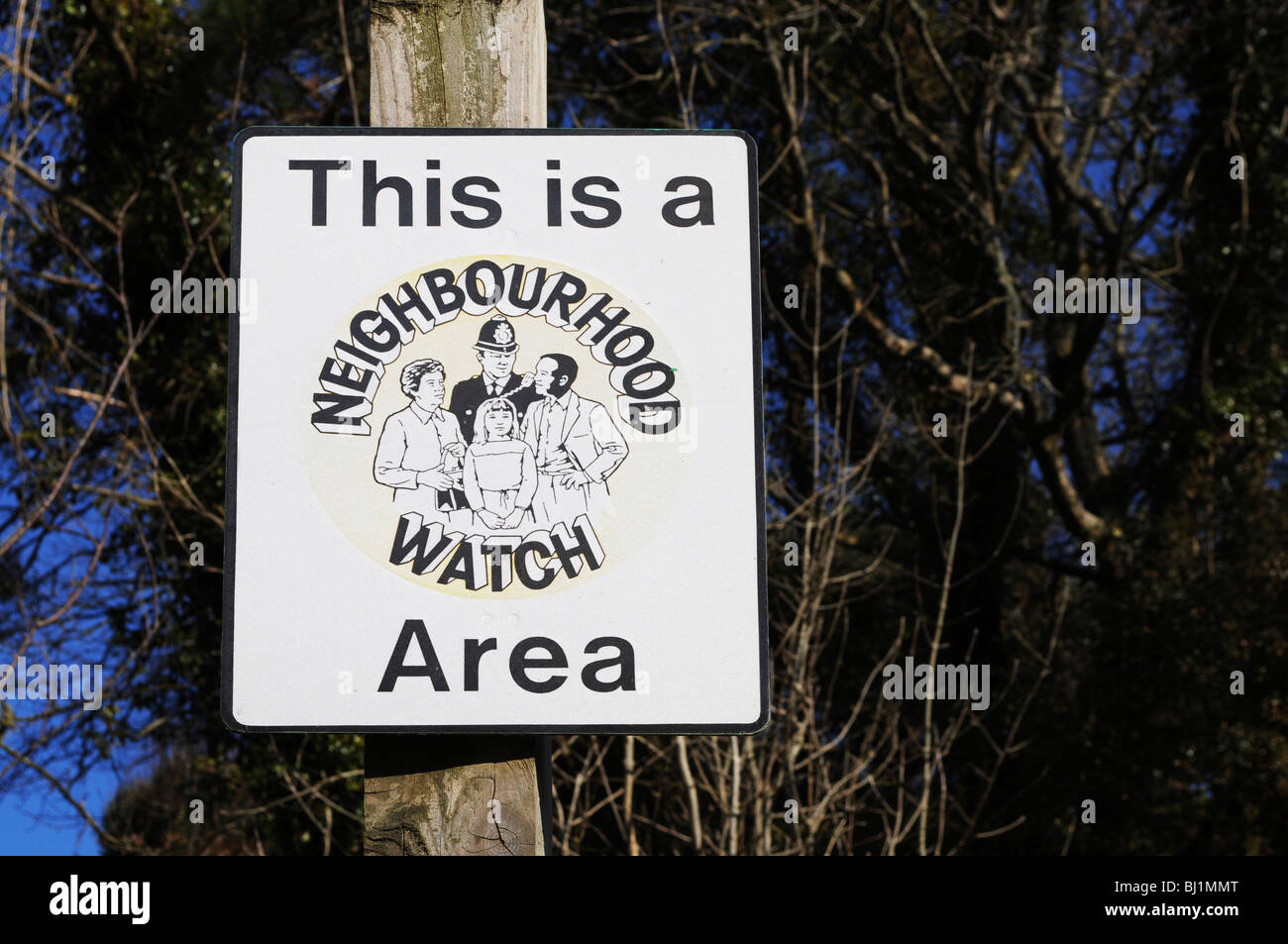 a neighbourhood watch sign in lytham st.annes, lancashire, england, uk ...