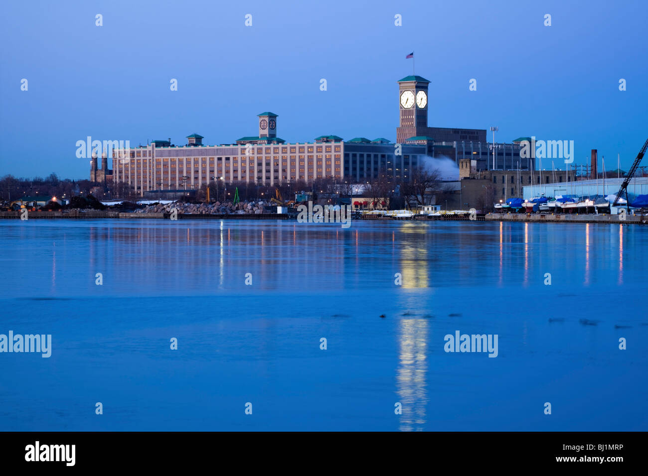 Clock Tower in Milwaukee Stock Photo - Alamy