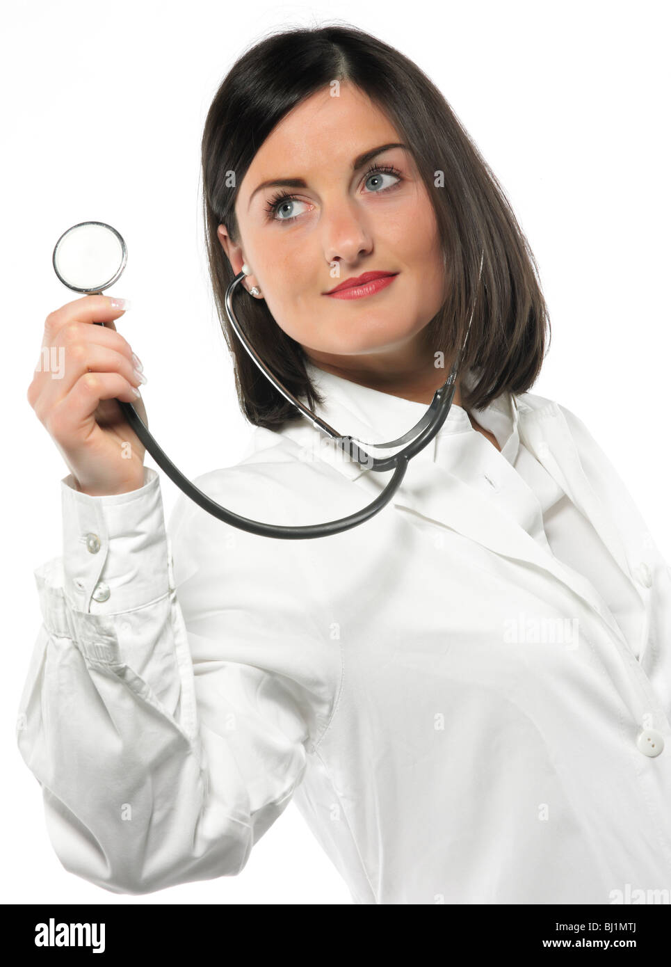 Female doctor with stethoscope Stock Photo - Alamy