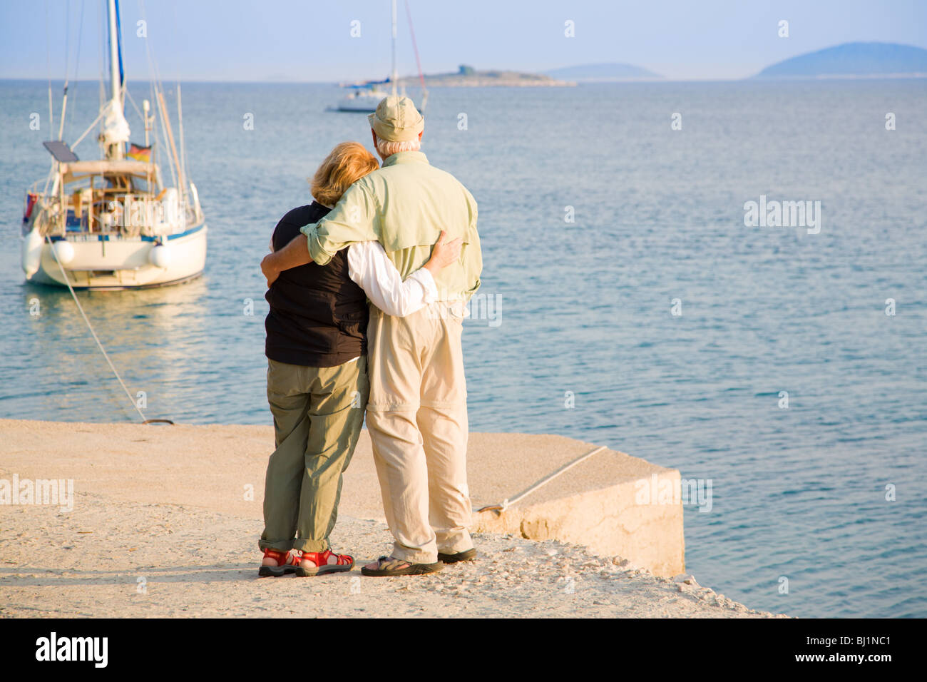 Elderly people watching boats hi-res stock photography and images - Alamy