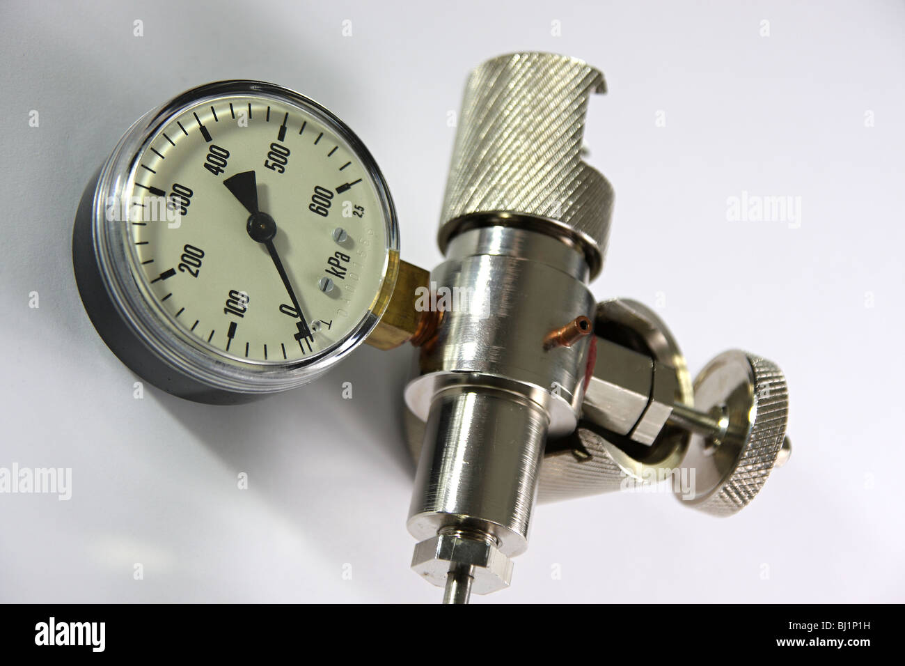 Macro of a manometer isolated on white background Stock Photo - Alamy