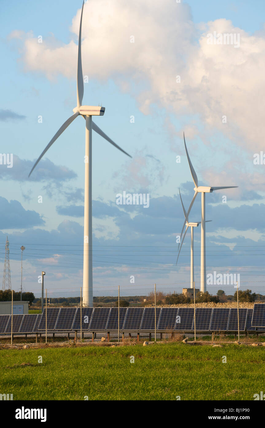 Wind solar farm italy hi-res stock photography and images - Alamy