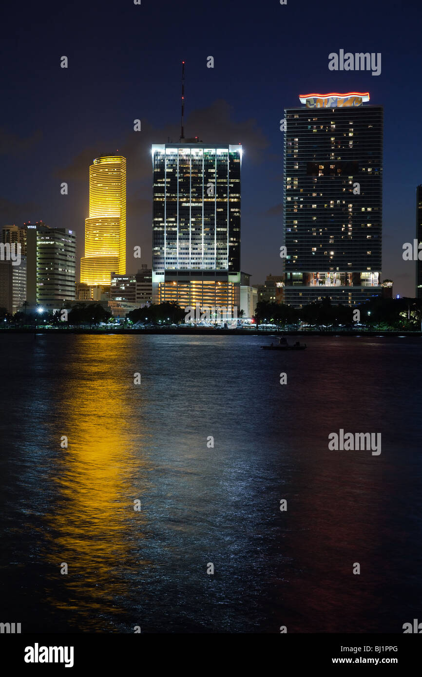 Miami City of Light Stock Photo - Alamy