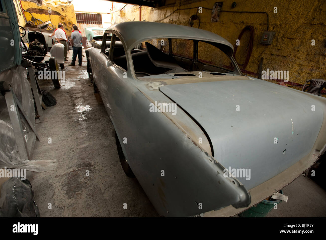 Classic car restoration shop in Guadalajara, Mexico, North America ...