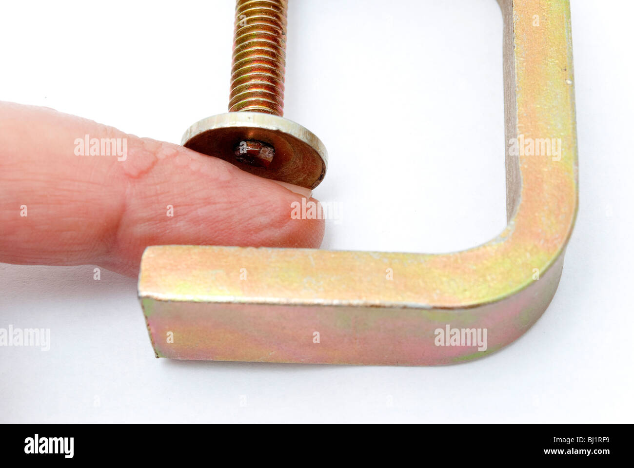 Man turning clamp hi-res stock photography and images - Alamy