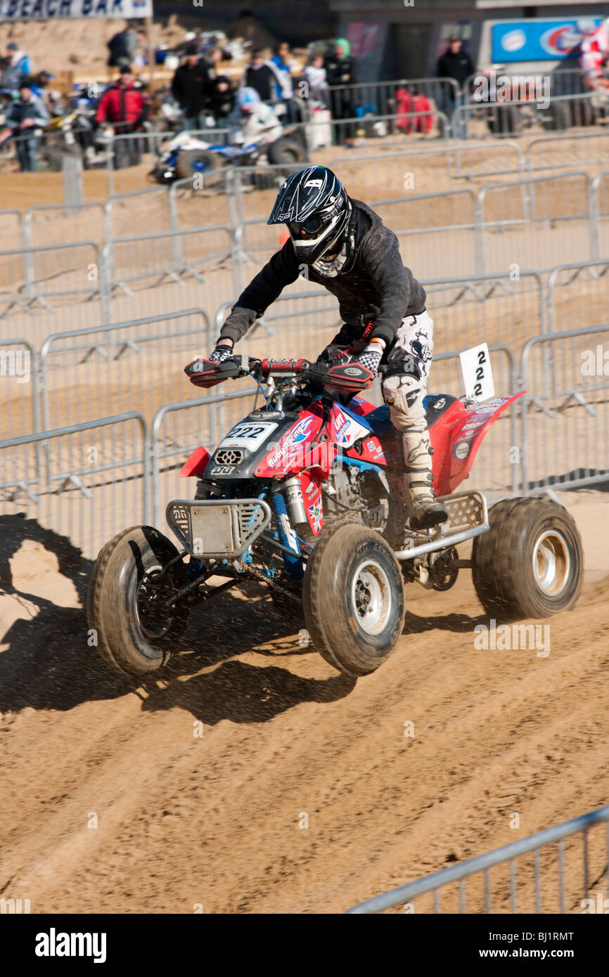 Quad bike racing at Margate sands 7th March 2010 Stock Photo - Alamy