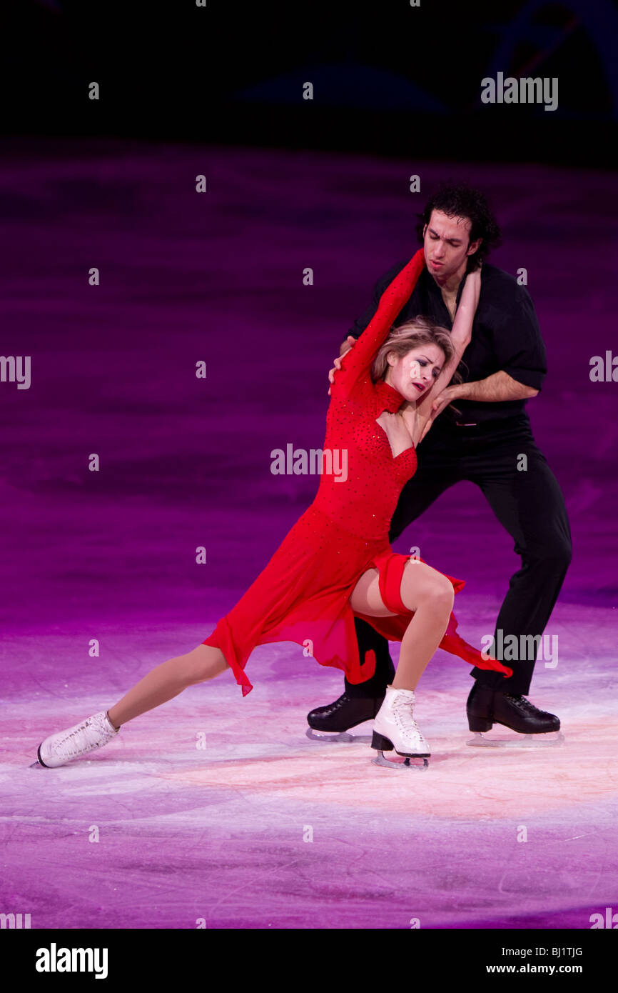 Tanith Belbin and Benjamin Agosto (USA) ice dancers during the Figure ...