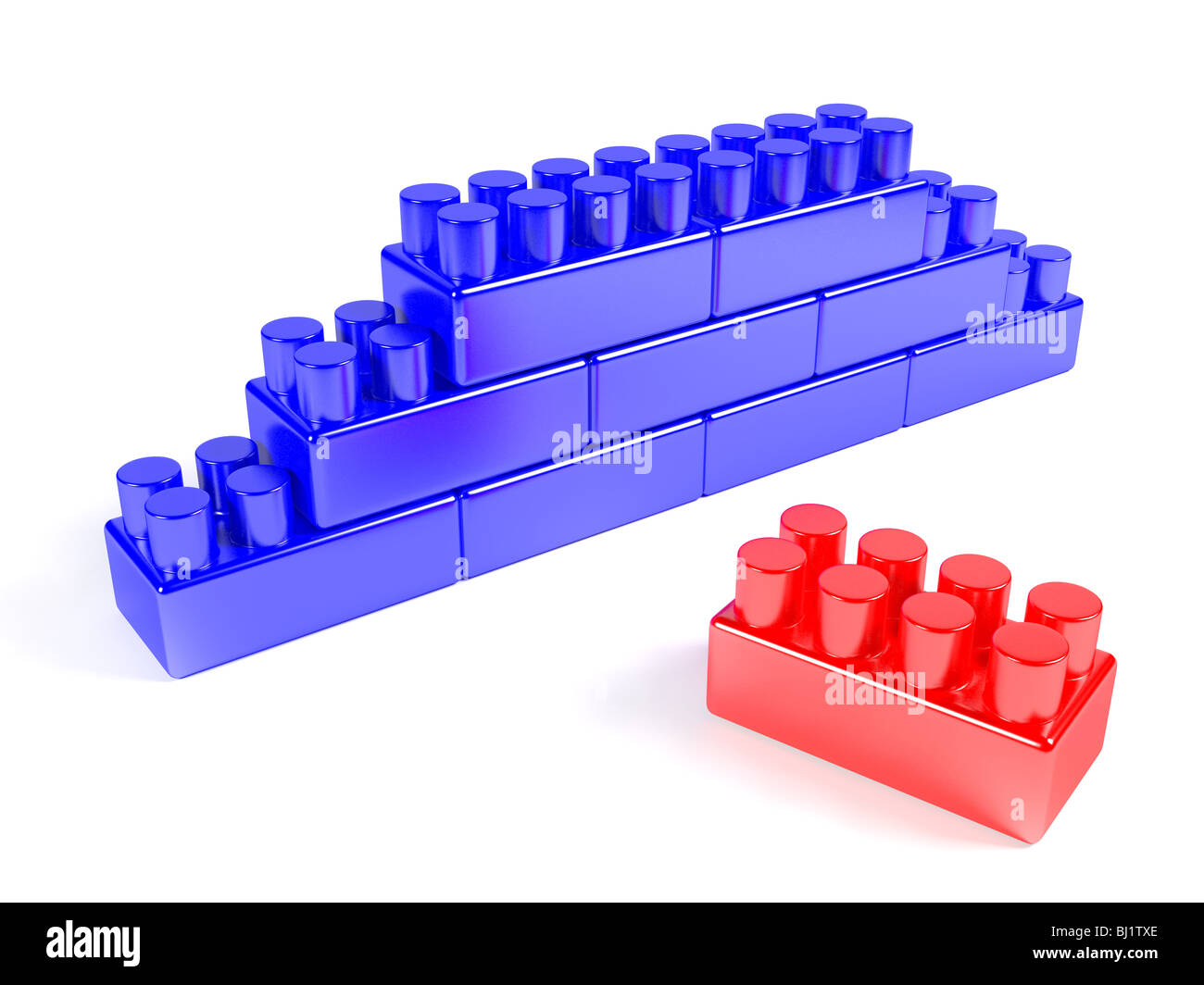 Colored Lego toy bricks on white background Stock Photo - Alamy