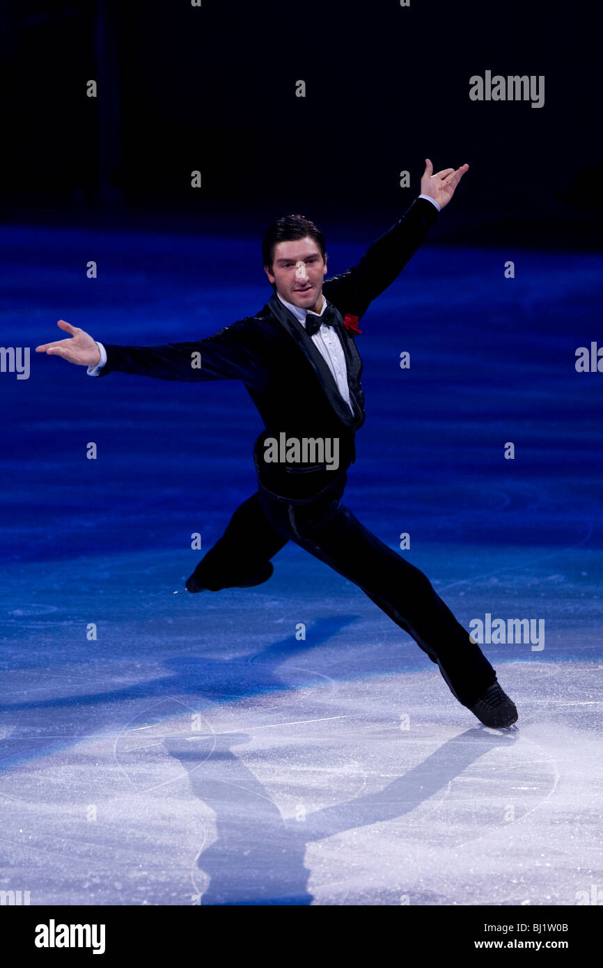 Evan Lysacek (USA), Men's gold medalist, during the Figure Skating Gala ...