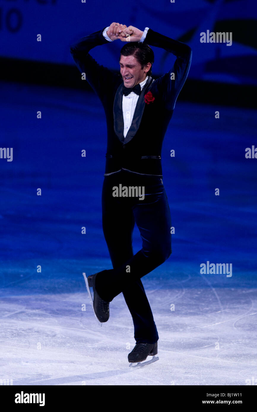 Evan Lysacek (USA), Men's gold medalist, during the Figure Skating Gala ...