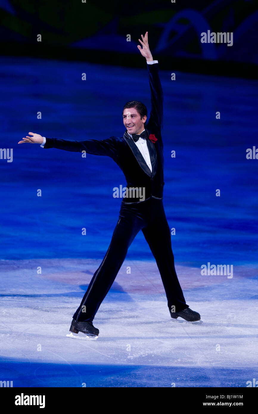 Evan Lysacek (USA), Men's gold medalist, during the Figure Skating Gala ...