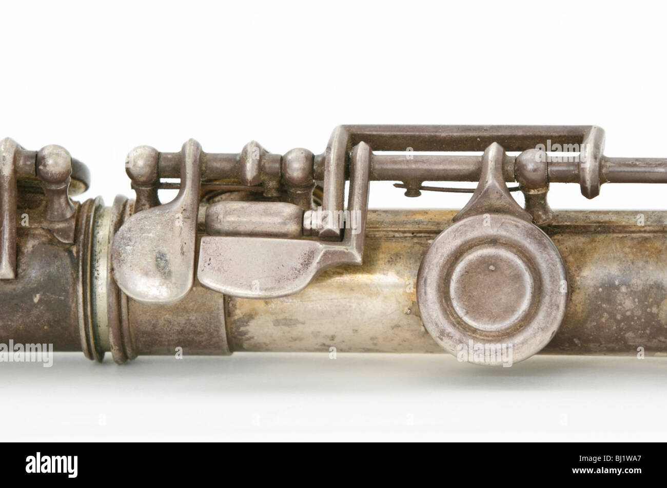 Close up of keys on old flute Stock Photo - Alamy