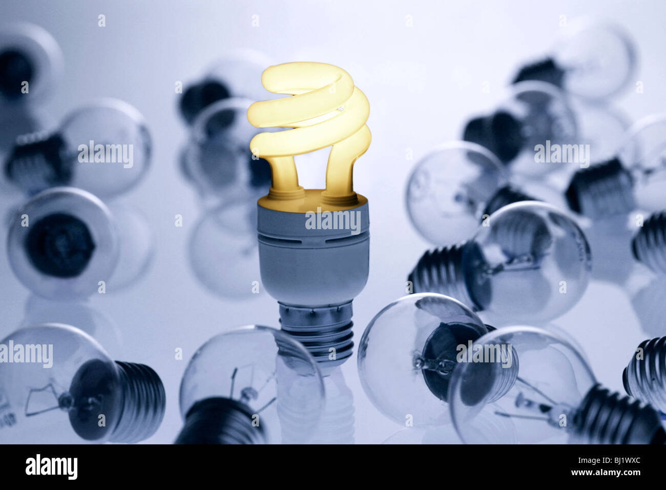 Fluorescent light,still life Stock Photo - Alamy