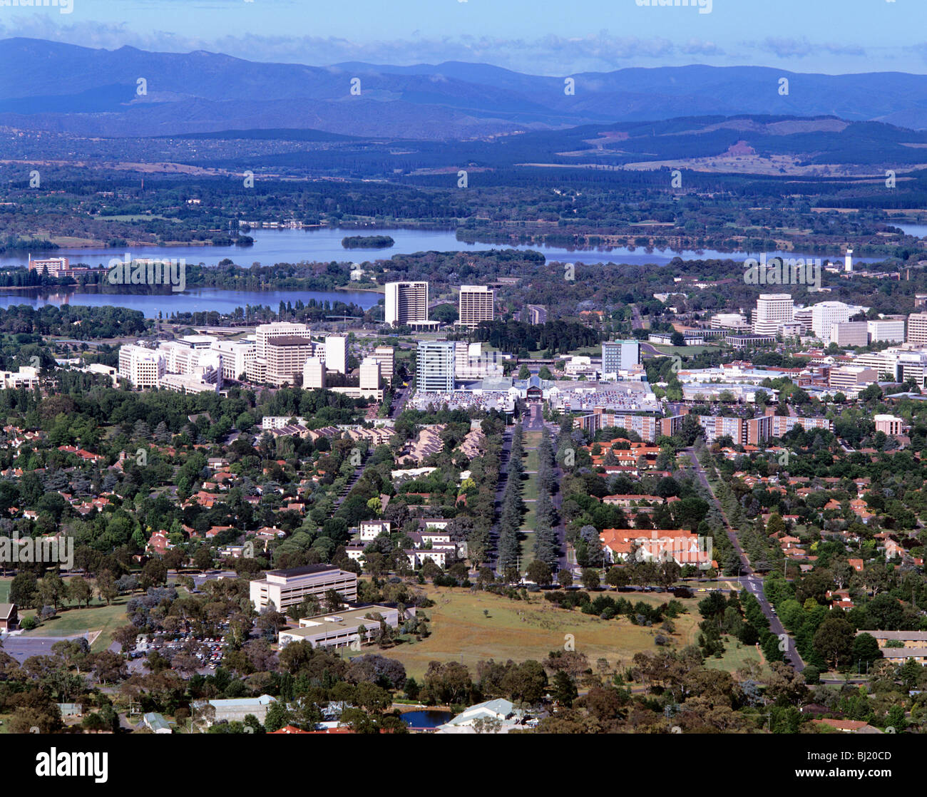 View of Canberra the capital city of Australia and the seat of the ...