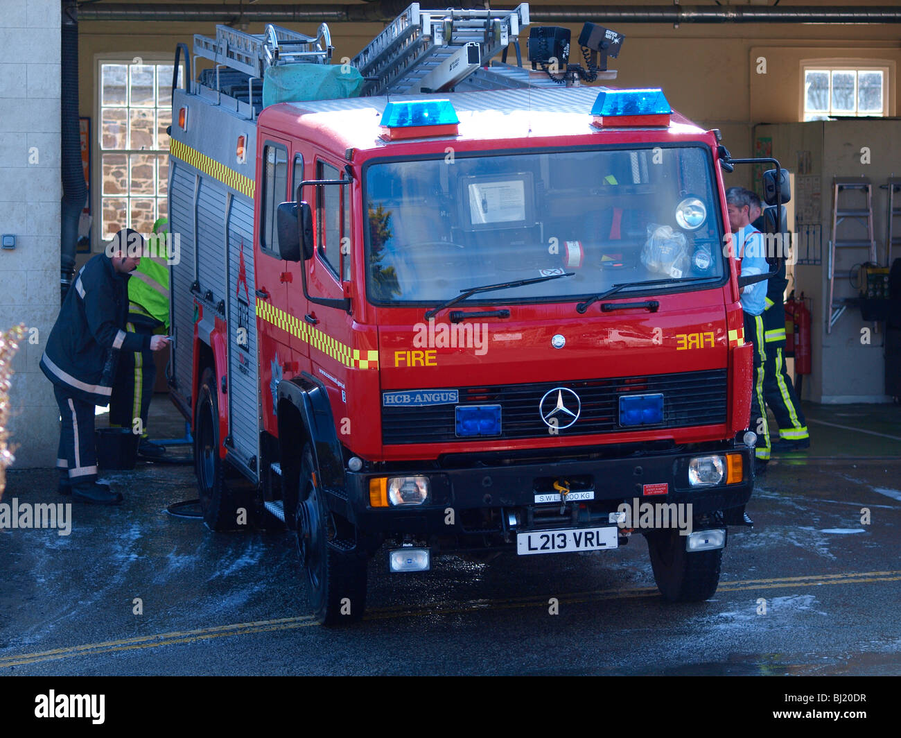 Fire truck wash hi-res stock photography and images - Alamy